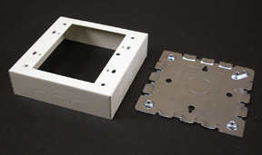 Wiremold 700 Series Metal Surface Raceway 2-Gang Raceway Electrical Box ...