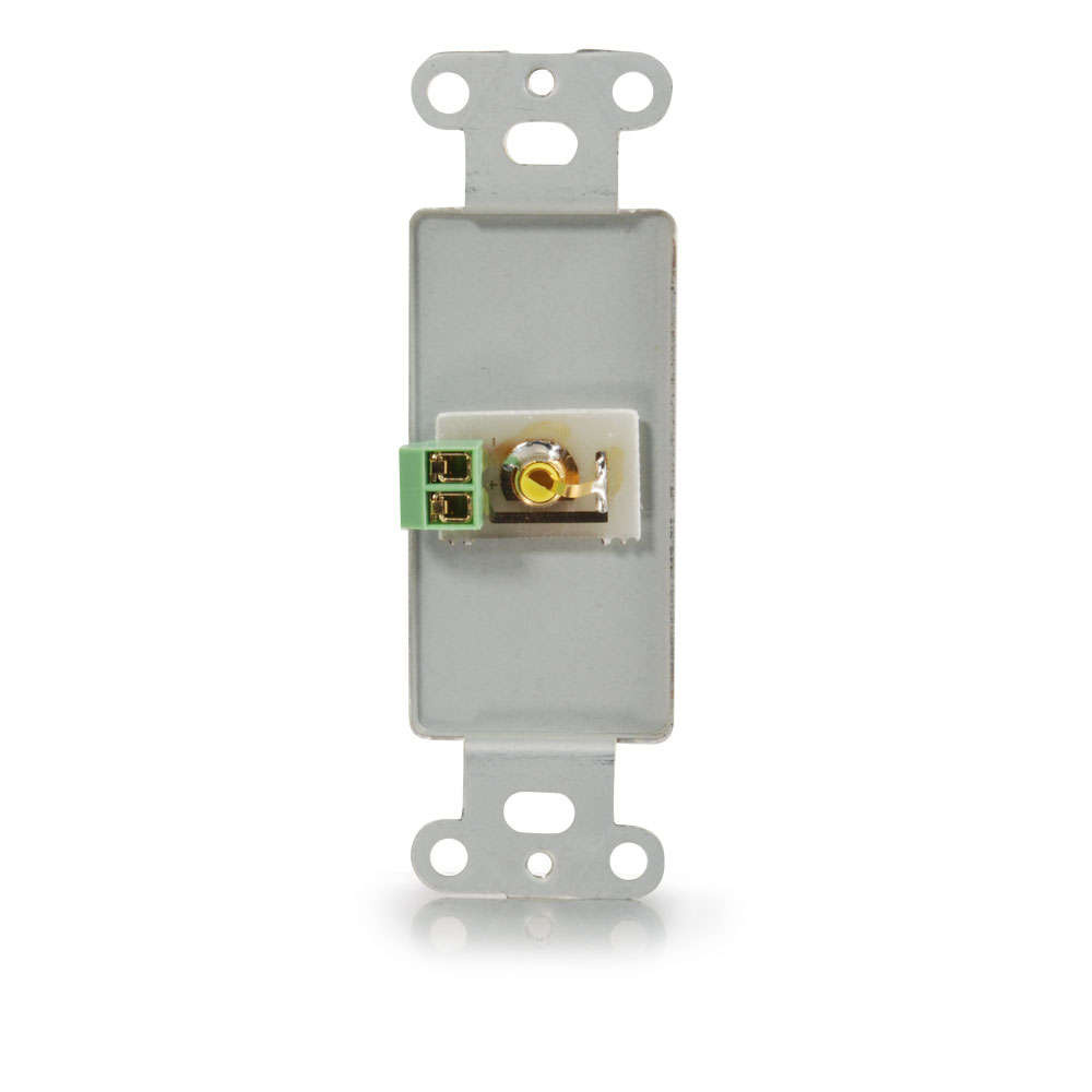 Yellow Single RCA Wall Plate Insert - Ivory