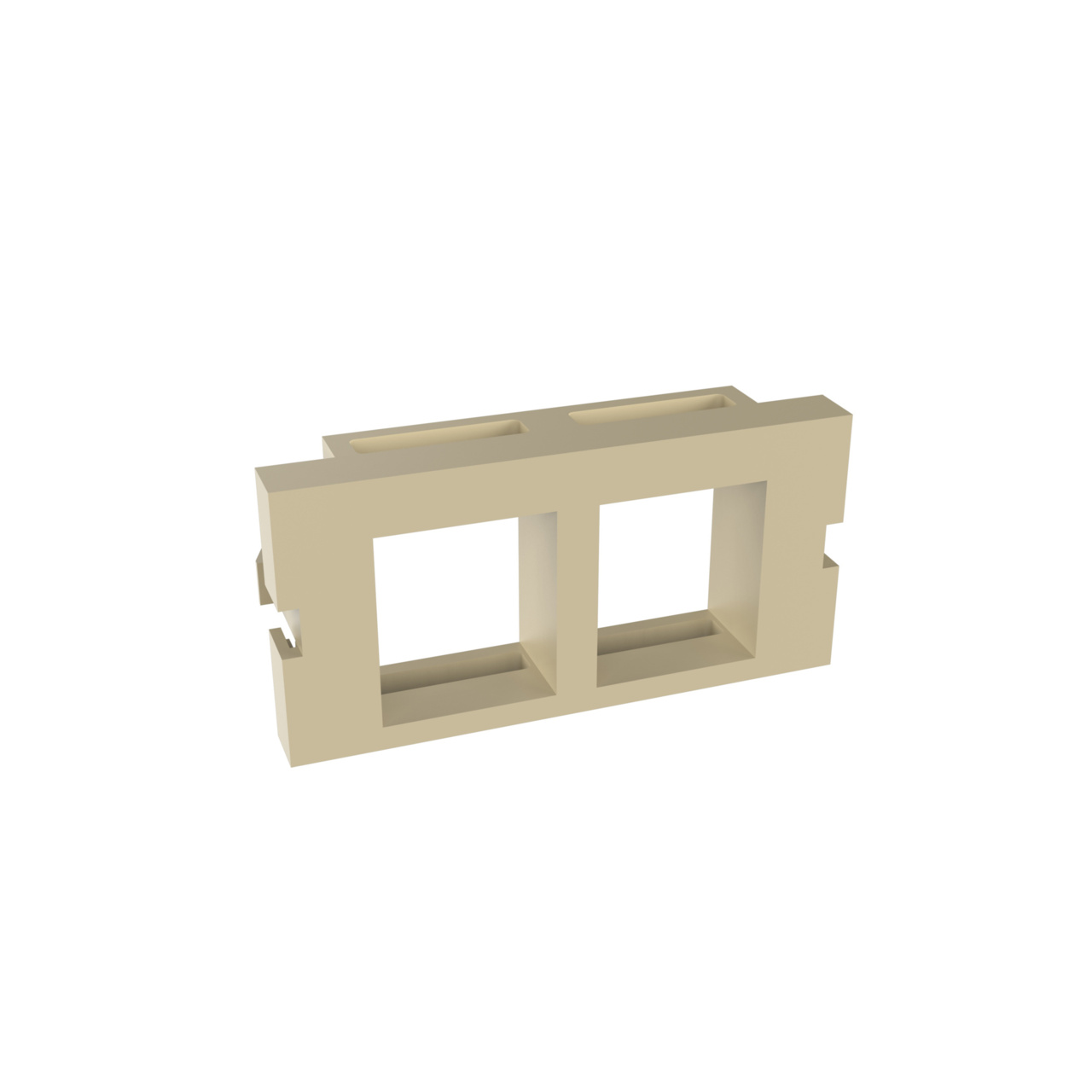 SERIES II KEYSTONE ADAPTER BEZEL, 2 PORT, 1 UNIT, 10PK, ELECTRIC IVORY ...