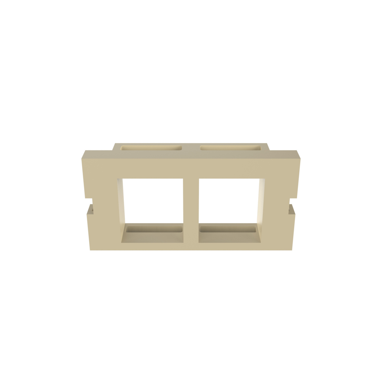 SERIES II KEYSTONE ADAPTER BEZEL, 2 PORT, 1 UNIT, 10PK, ELECTRIC IVORY ...
