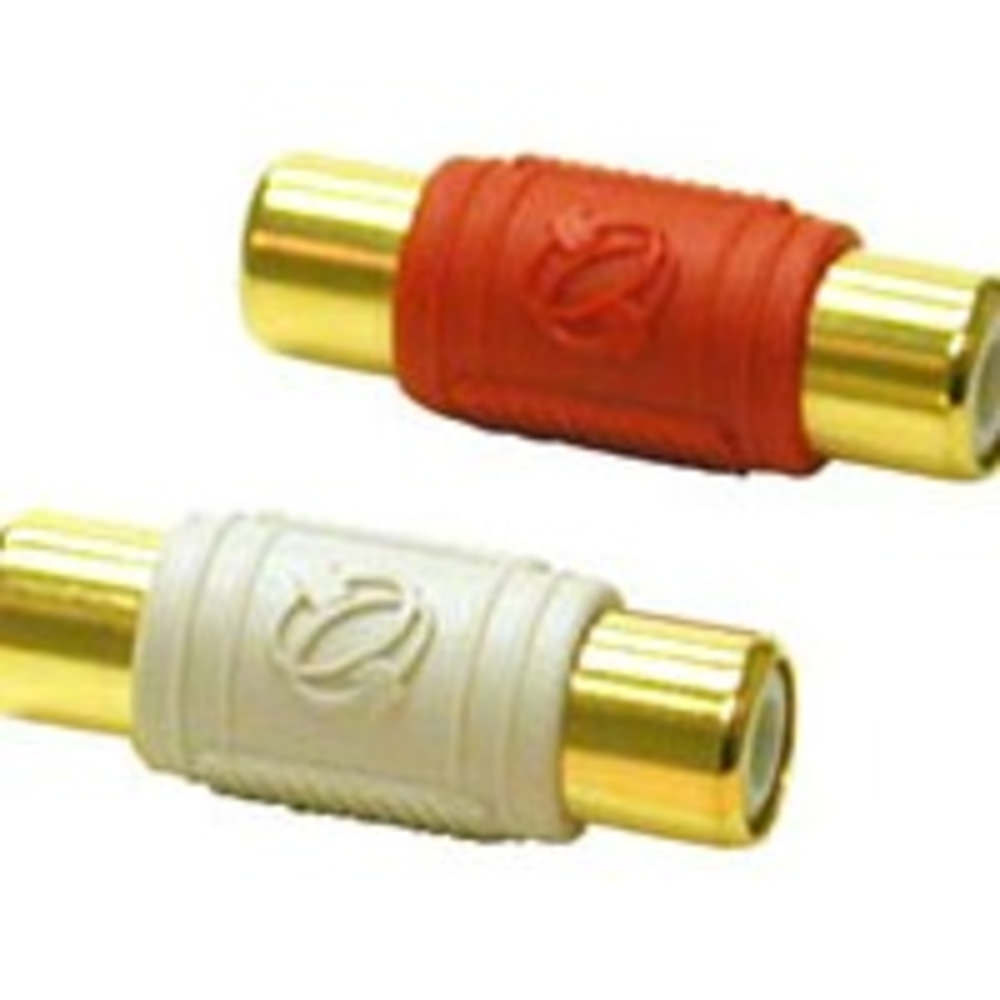 2-Piece RCA Dual Channel Audio Coupler